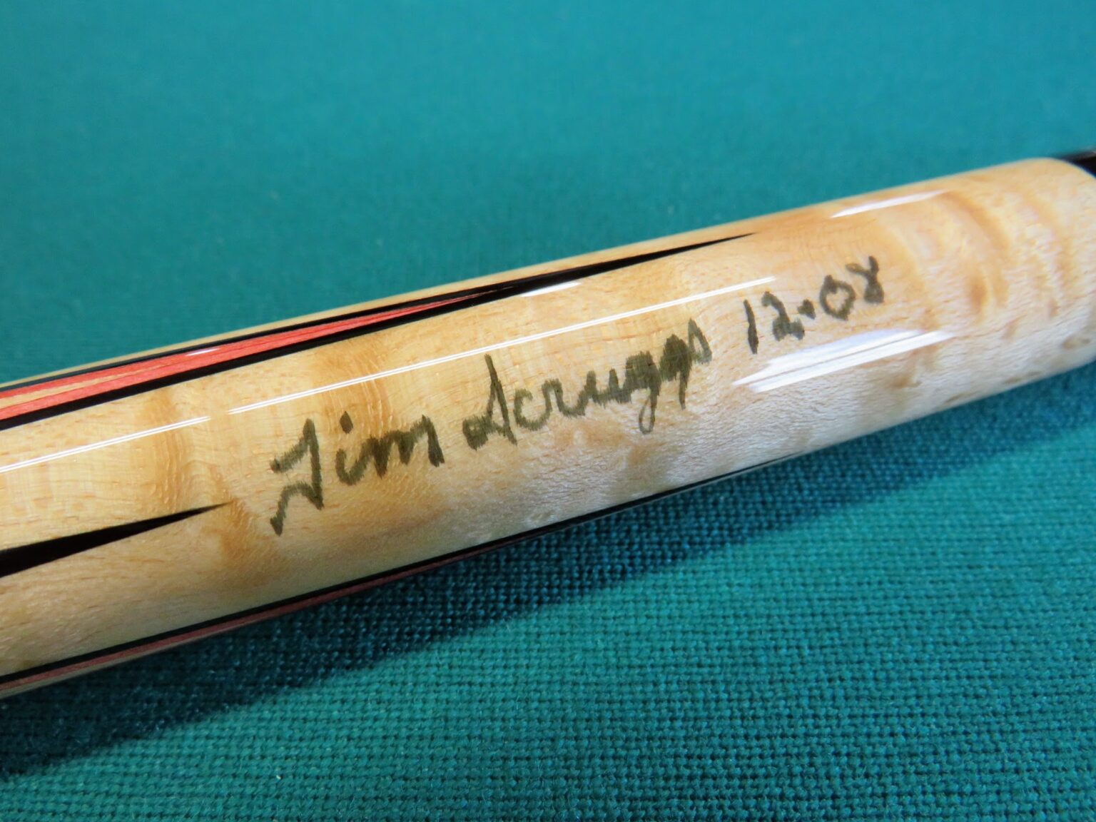 Rare signed Tim Scruggs cue - Proficient Billiards - Pool Cue Repair ...
